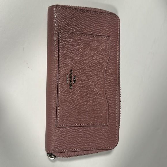 Coach | Bags | Pink Pebble Grain Leather Coach Light Pink Wallet | Poshmark